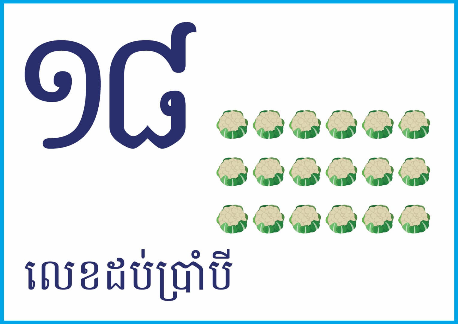 កាត លេខខ្មែរ ពីលេខ១ ដល់លេខ៣១ (ពណ៌) – Rermork Digital Library